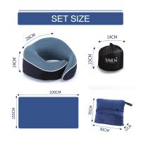 China Saien Neck Pillow for Travel Healthy Memory Foam U Shaped Neck Support Blanket Pillow for sale