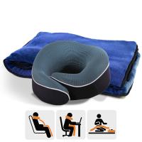 China Saien Neck Pillow for Travel Healthy Memory Foam U Shaped Neck Support Blanket Pillow for sale
