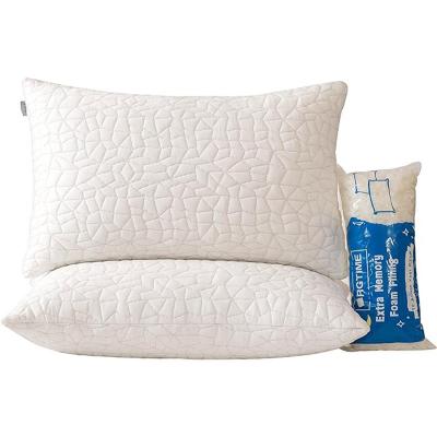 China 400TC Adjustable Bed Pillows for Side Back Stomach Sleepers Cooling Memory Foam Filling for sale