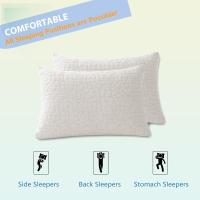 China 400TC Adjustable Bed Pillows for Side Back Stomach Sleepers Cooling Memory Foam Filling for sale
