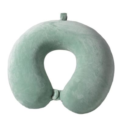 China Customized Logo U-Shape Memory Foam Neck Pillow for Comfortable Travel and Massage for sale