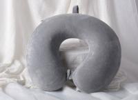 China Customized Logo U-Shape Memory Foam Neck Pillow for Comfortable Travel and Massage for sale