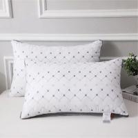 China Anti-Decubitus JOURM Hotel Pillow White Quilted Elastic Soft Living Room Mesh Pillow for sale