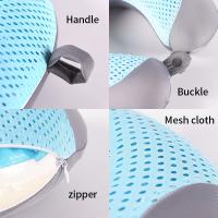 China U-Shape Gel Memory Foam Pillow with Massage Function Made of Cotton Customized for sale