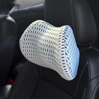 China Polyester / Cotton Memory Foam Car Headrest Lumbar Cushion for Healthy Back Support for sale
