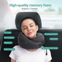 China Neck Travel Pillow Roll with Strap and Buckle Support Made of PU Foam Anti-Static Design for sale