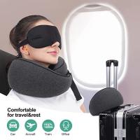 China Neck Travel Pillow Roll with Strap and Buckle Support Made of PU Foam Anti-Static Design for sale