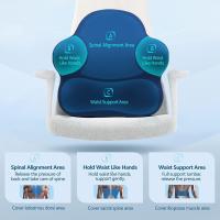 China Lumbar Roll Back Support Cushion for Back Pain Removable and Washable Rectangle Design for sale