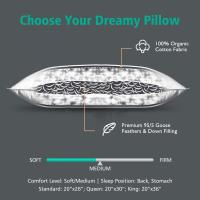 China Soft Medium Feather Down Pillows Set of 2 for Stomach/Back Sleepers in Hotel- 0.5-1 Kg for sale