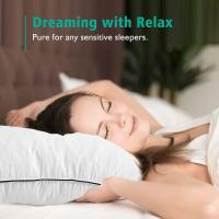 China Soft Medium Feather Down Pillows Set of 2 for Stomach/Back Sleepers in Hotel- 0.5-1 Kg for sale