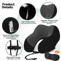 China 30 Fabric Count 400TC Memory Foam U Shape Travel Neck Pillow Comfortable and Lightweight for sale