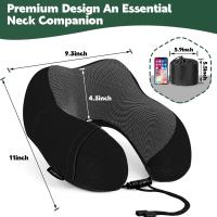 China 30 Fabric Count 400TC Memory Foam U Shape Travel Neck Pillow Comfortable and Lightweight for sale