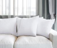 China Square Woven Bedding Throw Pillows Set of 4 White 20 x 20 Inches for Sofa Bed and Couch Decorative Stuffer Pillows for sale
