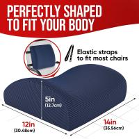 China Office and Car Chair Breathable 3D Mesh Memory Foam Lumbar Cushion with Adjustable Strap for sale