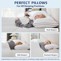 China Fluffy Down Alternative Queen Size Pillows Microfiber Shell Allergy Friendly 0.5-1 Kg for sale