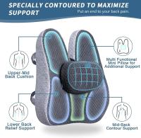 China Health Care Memory Foam Lumbar Support Pillow for Office Chair Car Wheelchair Customized for sale