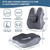 China Health Care Memory Foam Lumbar Support Pillow for Office Chair Car Wheelchair Customized for sale