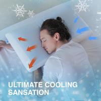 China Removable and Washable Cooling Gel Memory Foam Pillows for Side Sleepers Square Shape for sale