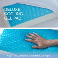 China Removable and Washable Cooling Gel Memory Foam Pillows for Side Sleepers Square Shape for sale