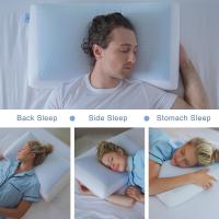 China Removable and Washable Cooling Gel Memory Foam Pillows for Side Sleepers Square Shape for sale