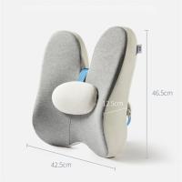 China Customized Multi-functional Memory Foam Lumbar Support Pillow for Back Pain Relief for sale