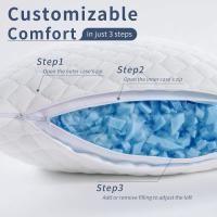 China Queen Size 2 Pack Shredded Memory Foam Pillows for Adjustable Support and Relaxation for sale