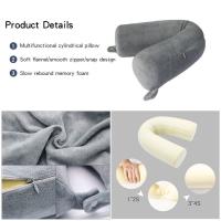 China Flexible Travel Neck Roll Pillow with Memory Foam Filling and Customized Color Option for sale