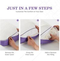 China Medium Adjustable Memory Foam Body Pillow with Cooling Technology and Removable Cover for sale
