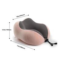 China Polyester/Cotton U Shape Memory Foam Travel Neck Pillows with Sleep Mask Set for sale