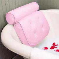 China Health Care Function OEM 4D Bathtub Headrest Pillow Knitted Bath Pillow With Suction for sale
