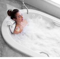 China Health Care Function OEM 4D Bathtub Headrest Pillow Knitted Bath Pillow With Suction for sale