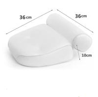 China Health Care Function OEM 4D Bathtub Headrest Pillow Knitted Bath Pillow With Suction for sale