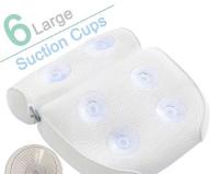 China Health Care Function OEM 4D Bathtub Headrest Pillow Knitted Bath Pillow With Suction for sale