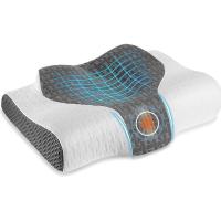 China Cervical Memory Foam Pillow 2 in 1 Contour Orthopedic Support Pillows for Neck Pain Customized Color for sale