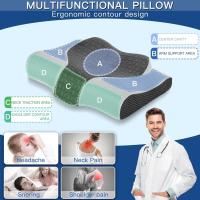 China Cervical Memory Foam Pillow 2 in 1 Contour Orthopedic Support Pillows for Neck Pain Customized Color for sale