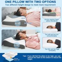 China Cervical Memory Foam Pillow 2 in 1 Contour Orthopedic Support Pillows for Neck Pain Customized Color for sale