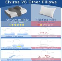 China Cervical Memory Foam Pillow 2 in 1 Contour Orthopedic Support Pillows for Neck Pain Customized Color for sale