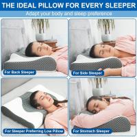 China Cervical Memory Foam Pillow 2 in 1 Contour Orthopedic Support Pillows for Neck Pain Customized Color for sale