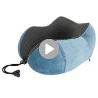 China Customized Material U Shaped Ergonomic Neck Support Travel Pillow with Memory Foam for sale