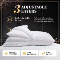 China Pack of 2 Cooling Pillows Square Woven Luxury for Back Stomach or Side Sleepers King for sale