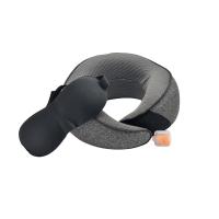 China Jourm Travel Pillow Customized Gray U Shape Neck Support Memory Foam Pillow for Travel for sale