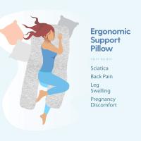 China 54 Inch U Shaped Total Body Support Pillow Memory Foam- Customized Color and Washable for sale