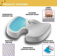 China Orthopedic Gel Enhanced Seat Cushion with Custom Logo Accepted and Memory Foam Filling for sale