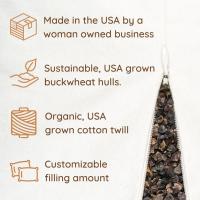China Anti-Static Organic Cotton Twill Buckwheat Pillow for Neck Lumbar Support USA Made for sale
