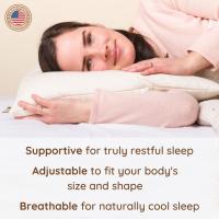 China Anti-Static Organic Cotton Twill Buckwheat Pillow for Neck Lumbar Support USA Made for sale