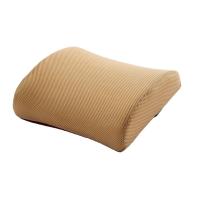 China Customized Logo Accepted Contour Memory Foam Back Pillow Chair Lumbar Cushion with Adjustable Strap for sale
