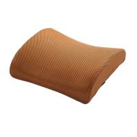 China Customized Logo Accepted Contour Memory Foam Back Pillow Chair Lumbar Cushion with Adjustable Strap for sale