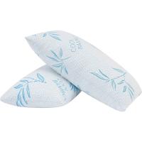 China Custom Logo Accepted 2 Pack King Size Cooling Shredded Memory Foam Pillows for Sleeping Made from Bamboo for sale