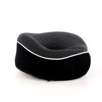 China Solid Black Memory Foam Neck Pillow for Airplane Travel Anti-Bacteria and Lightweight for sale