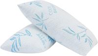 China Custom Logo Accepted 2 Pack King Size Cooling Shredded Memory Foam Pillows for Sleeping Made from Bamboo for sale